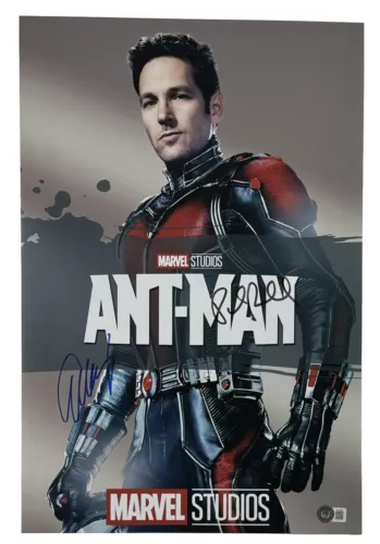 Paul Rudd & Evangeline Lilly Signed Ant-Man Movie Poster 12x18 ...