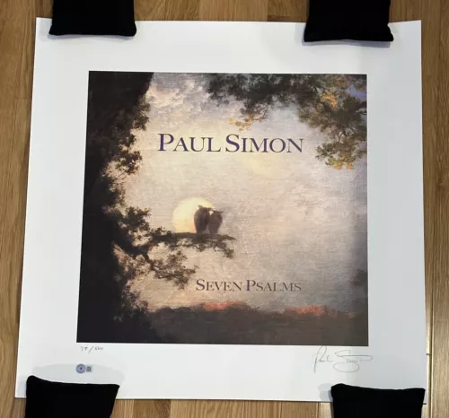 Paul Simon SIGNED 25X25 Seven Psalms Lithograph Art Print 75/500 ...