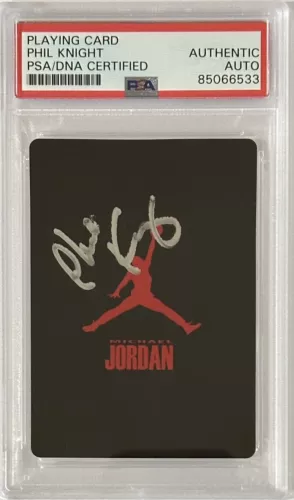 PHIL KNIGHT NIKE SIGNED AIR JORDAN SHOE PLAYING CARD PSA DNA AUTOGRAPH ...