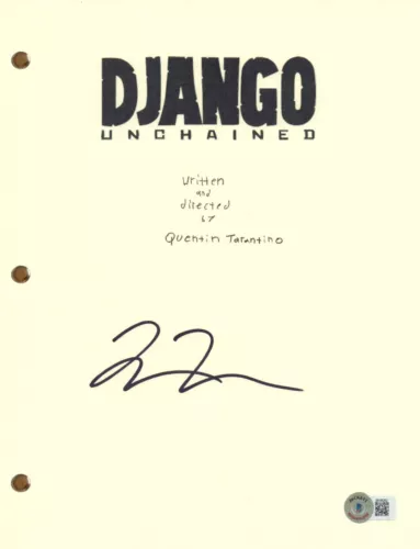 Quentin Tarantino Signed Django Unchained Movie Script Screenplay ...