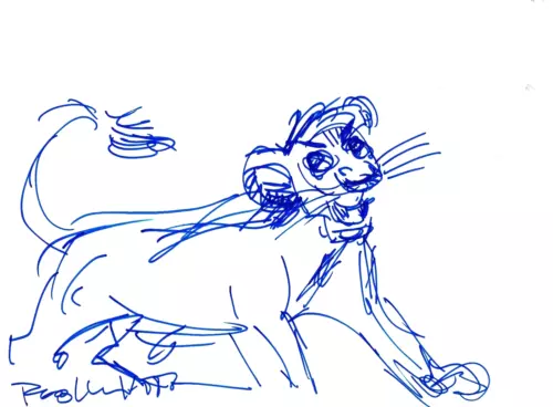Rob Minkoff Signed Autograph The Lion King Original Art Sketch 11x15 ...