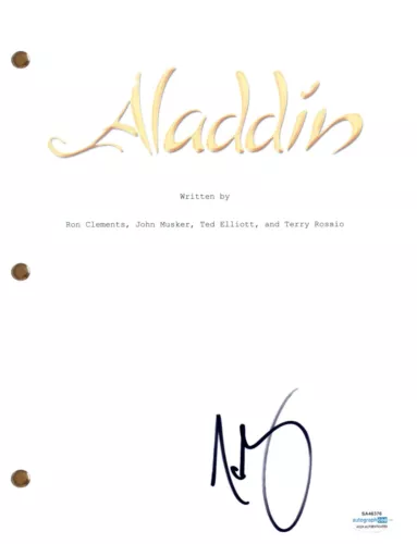 Scott Weinger Signed Autograph Aladdin Movie Script Full Screenplay ...