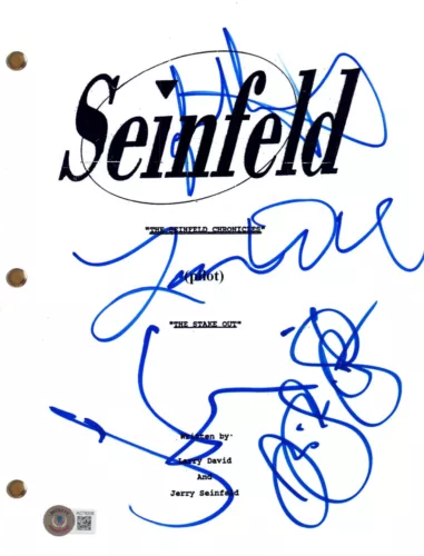 Seinfeld Cast Signed Autograph Pilot Script Jerry Julia Jason Larry ...