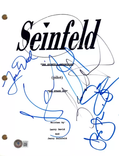 Seinfeld Cast Signed Pilot Script Screenplay Jerry Julia Jason Larry x4 ...