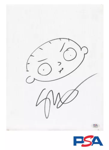 Seth MacFarlane Signed 11x14 Canvas Sketch Auto Family Guy Stewie ...