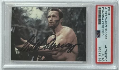 SIGNED Arnold Schwarzenegger Predator Picture Print PSA DNA Certified ...