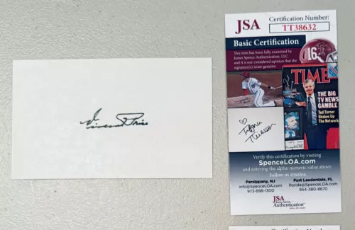 Vincent Price Signed Autographed 3x5 Card JSA Certified Horror Batman ...