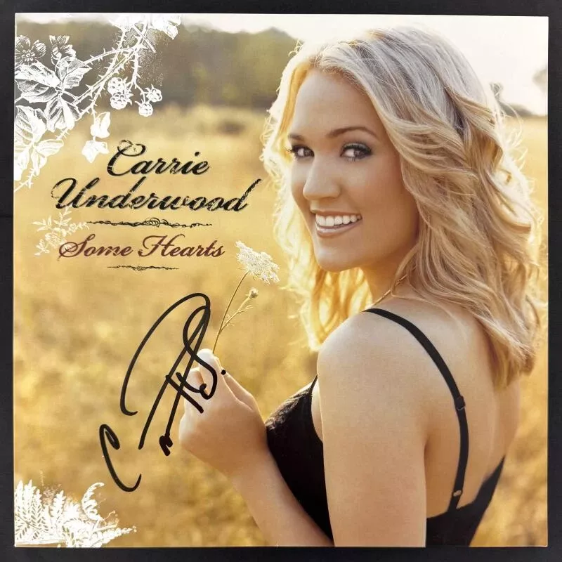 Carrie Underwood Signed Autograph Album Vinyl Record LP - Some Hearts w ...