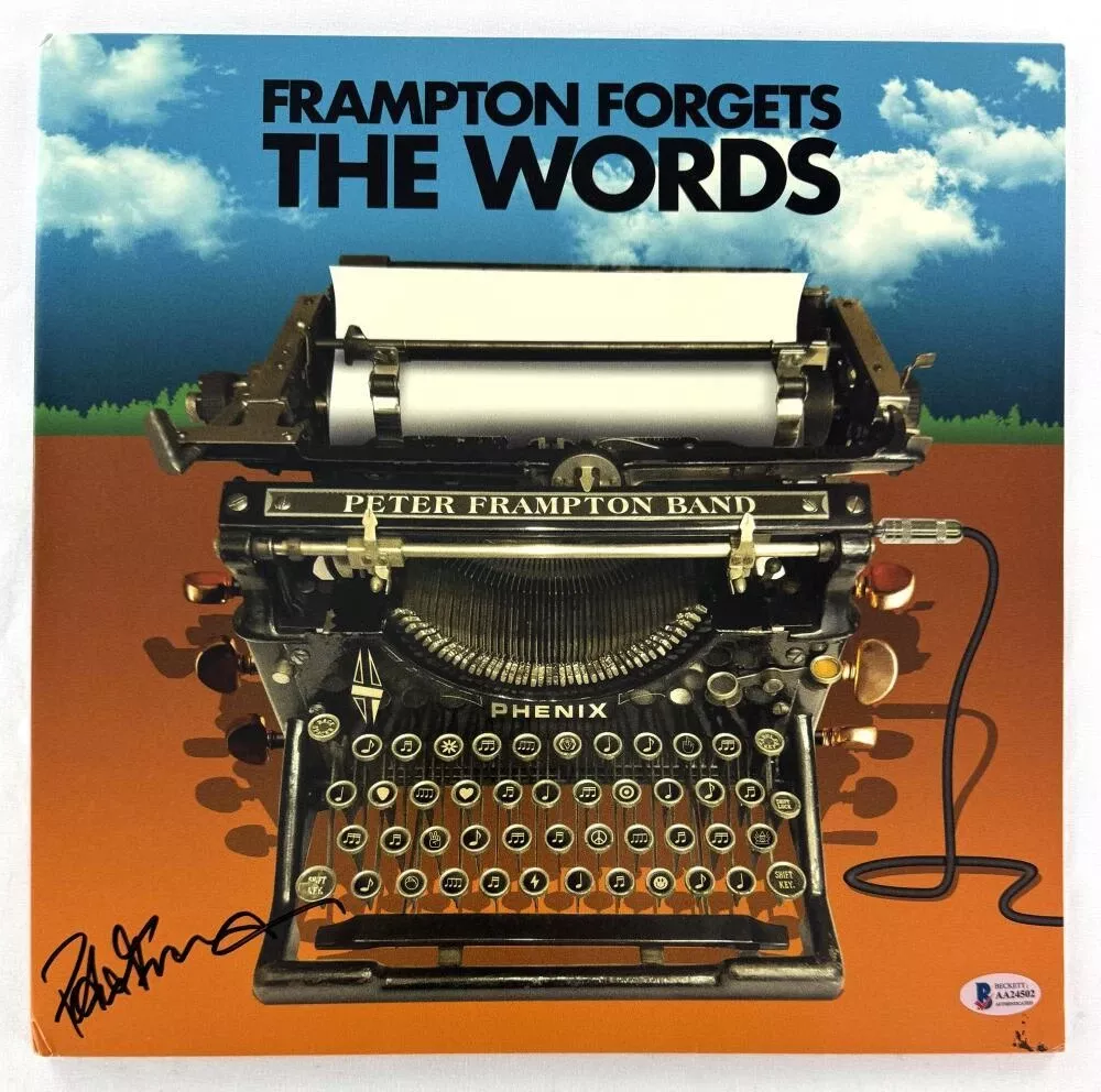 Peter Frampton Signed Autograph Album Vinyl Record LP Forgets the Words ...