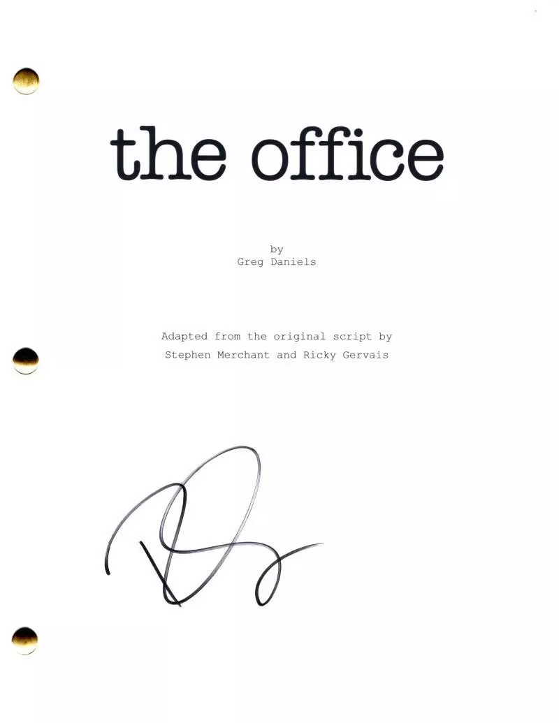 Ricky Gervais Signed Autograph The Office Full Pilot Script Screenplay ...