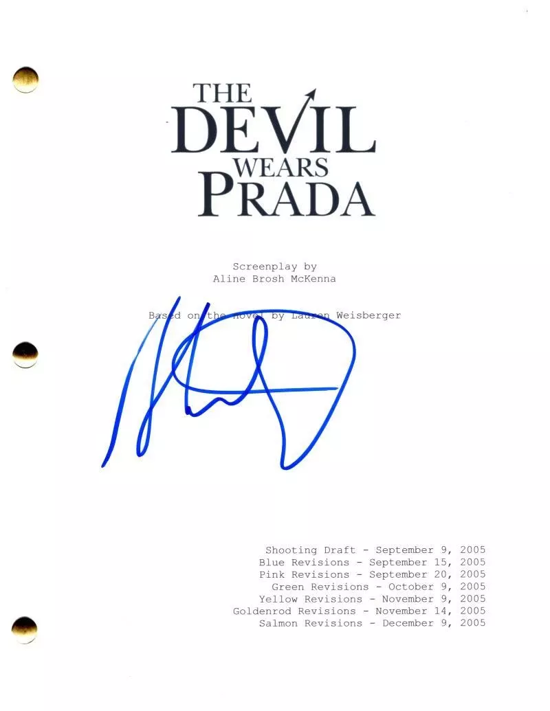 Stanley Tucci Signed Autograph The Devil Wears Prada Movie Script Screenplay | Autographia