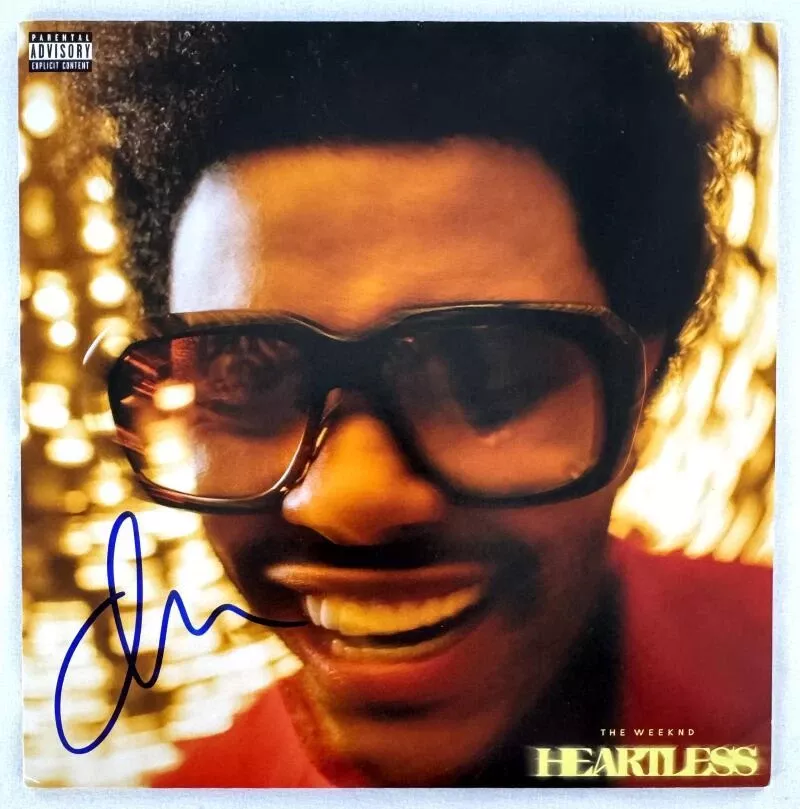The Weeknd Abel Tesfaye Signed Autograph Heartless 45RMP Album Vinyl ...