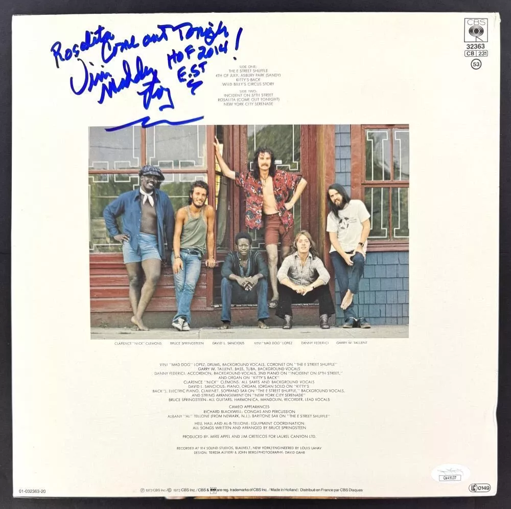 Vini Lopez Signed Autograph Album Vinyl Record LP Springsteen E Street Band JSA | Autographia