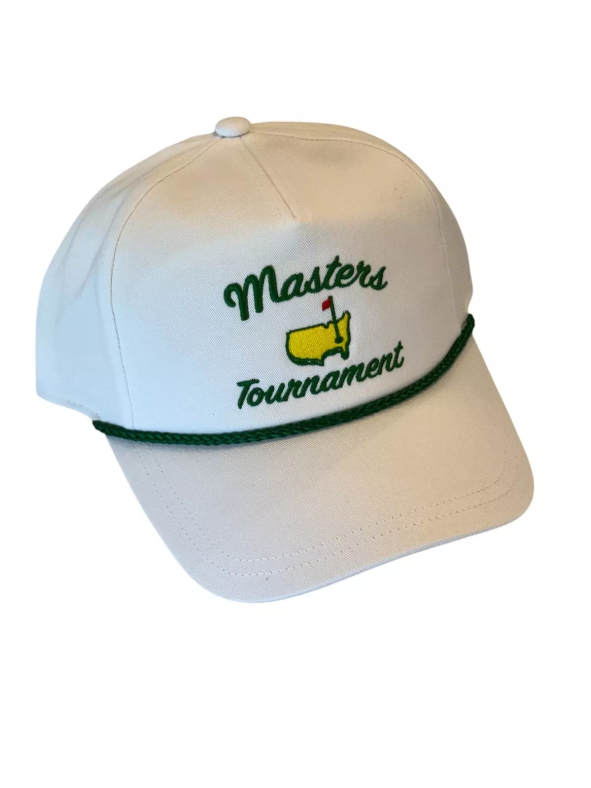2025 Masters Augusta National Golf Club White Embroidered Rope Snapback ...
