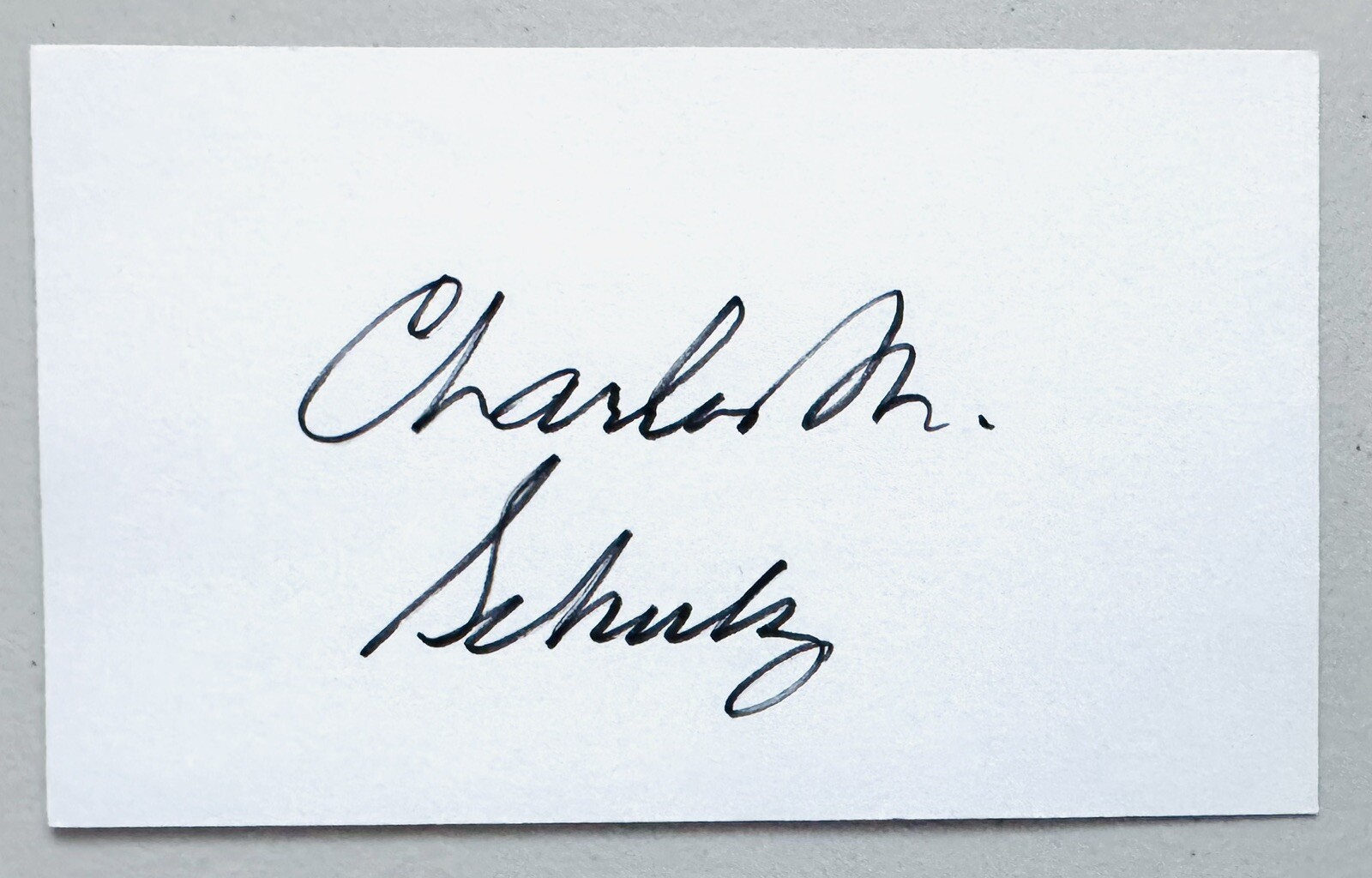 Charles Schulz Signed Autographed 3x5 Card JSA Letter Peanuts Charlie ...