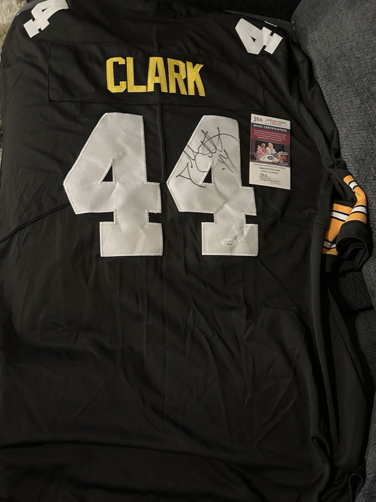 Dallas Clark SIGNED Iowa Hawkeyes Jersey Stitched XL JSA Authentication ...