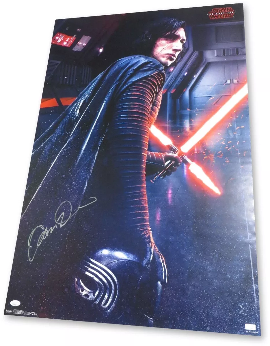 Adam Driver Signed Autograph 22X34 Poster Star Wars Kylo Ren JSA ...