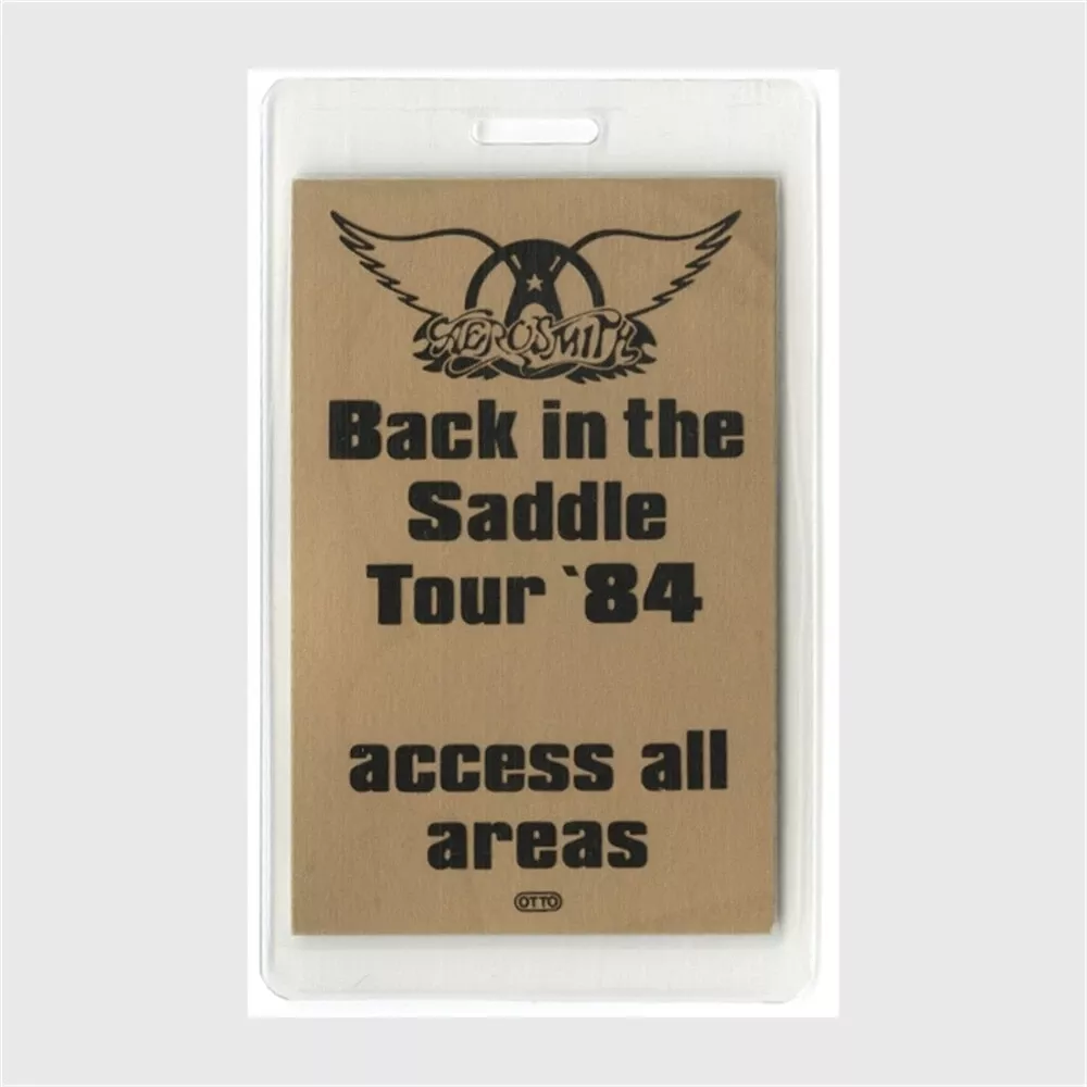 Aerosmith AAA Vintage Laminated Backstage Pass - 1984 Back in the Saddle Tour | Autographia
