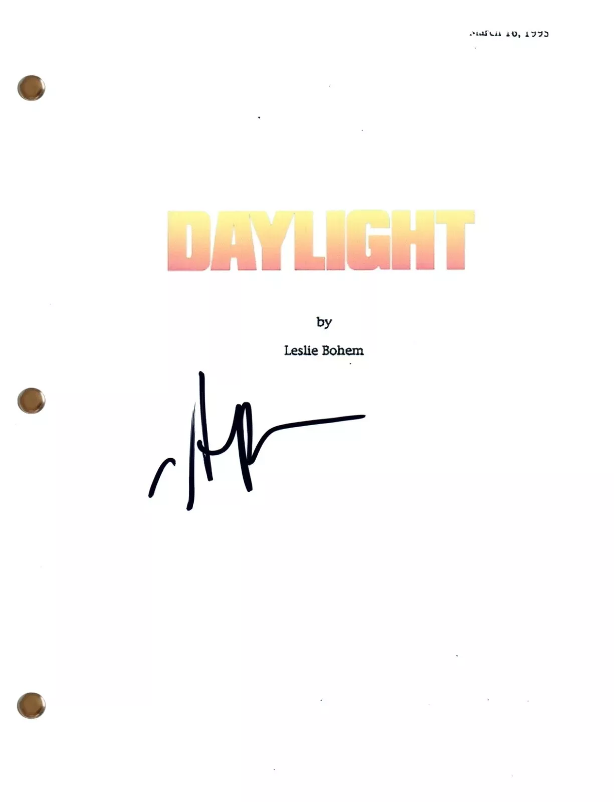 Amy Brenneman Signed Autograph Daylight (1996) Movie Script Full ...