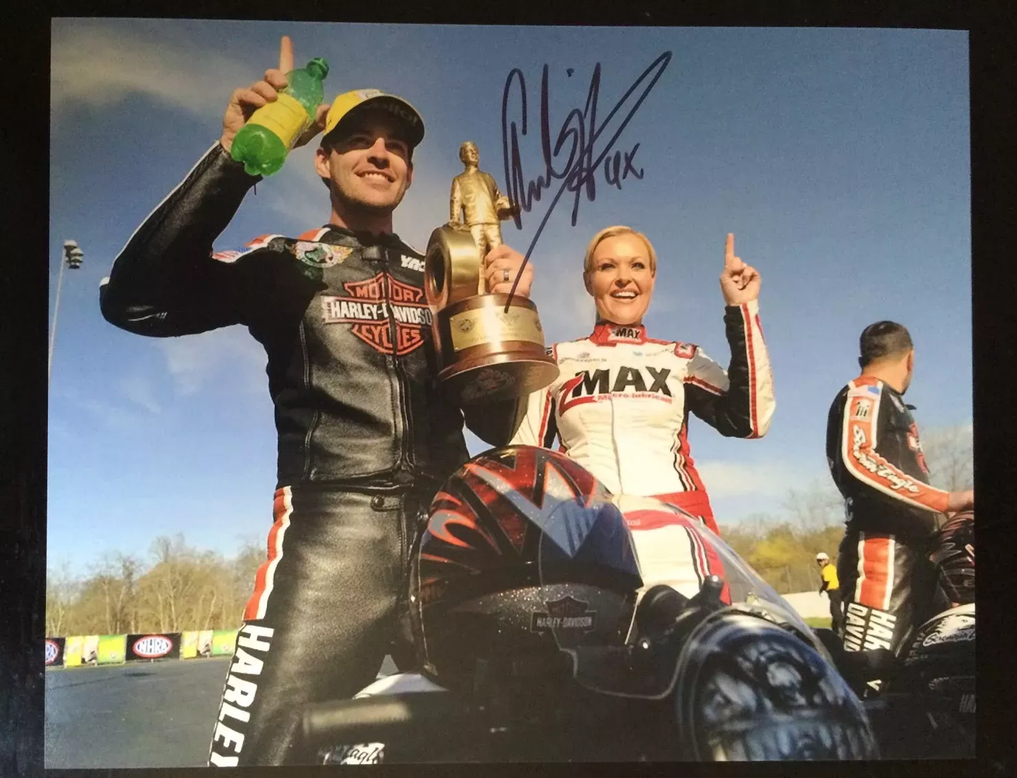 Andrew Hines Signed 8 X 10 Photo Nhra Drag Racing Autographed Opens in ...