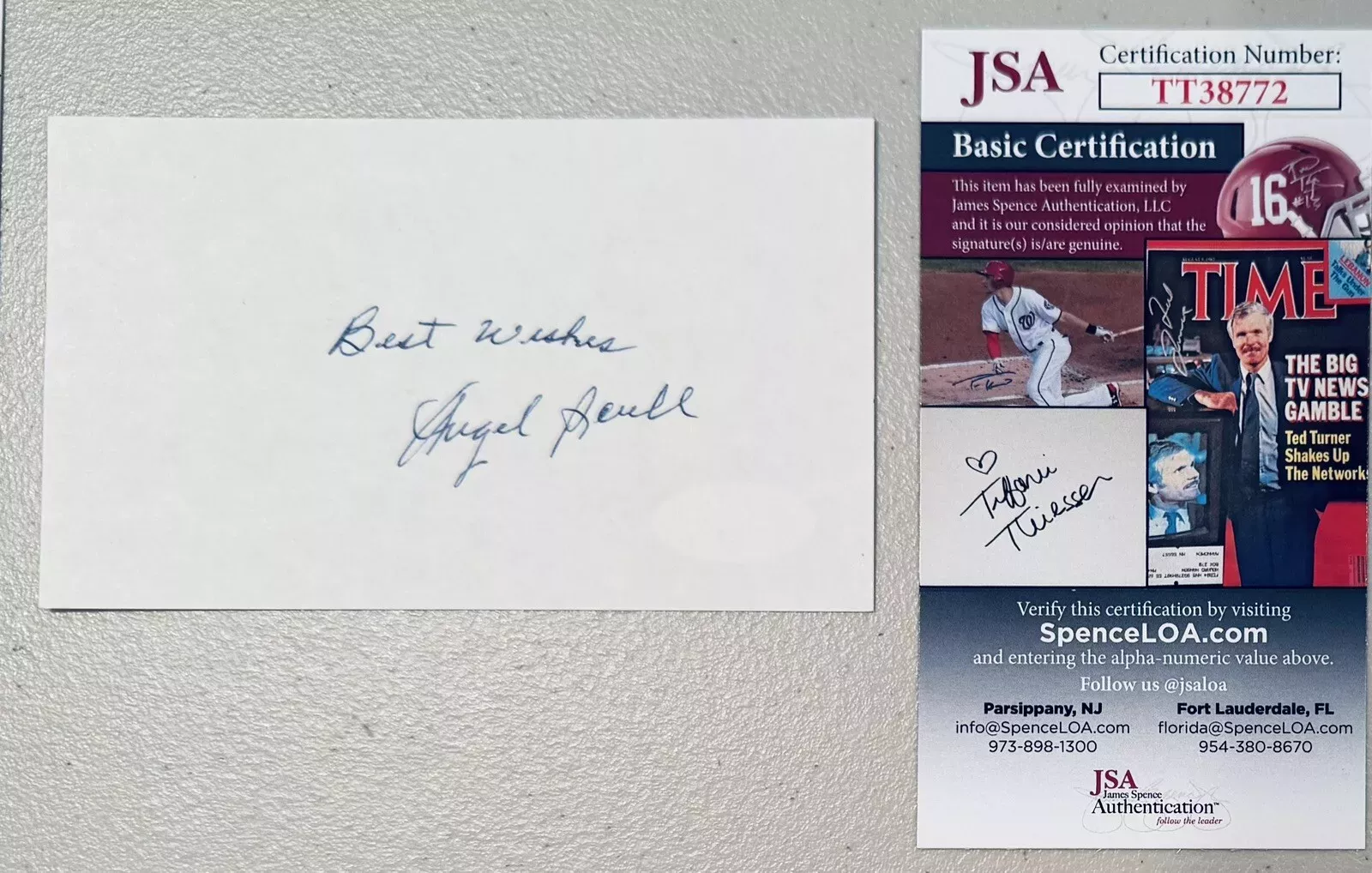 Angel Scull Signed Autographed 3x5 Card JSA Cuban Legend Washington ...