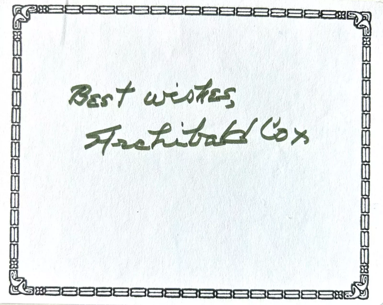 ARCHIBALD COX Signed Autograph 3.5x4.5 Bookplate Watergate | Autographia