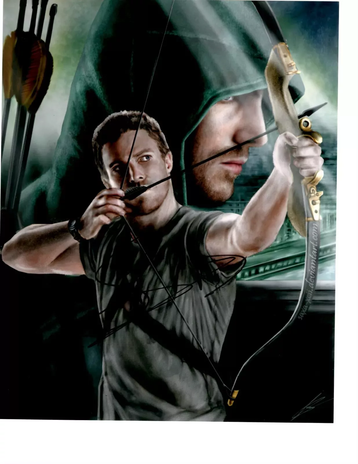 ARROW STEPHEN AMELL SIGNED OLIVER QUEEN 8X10 Collectible Memorabilia ...