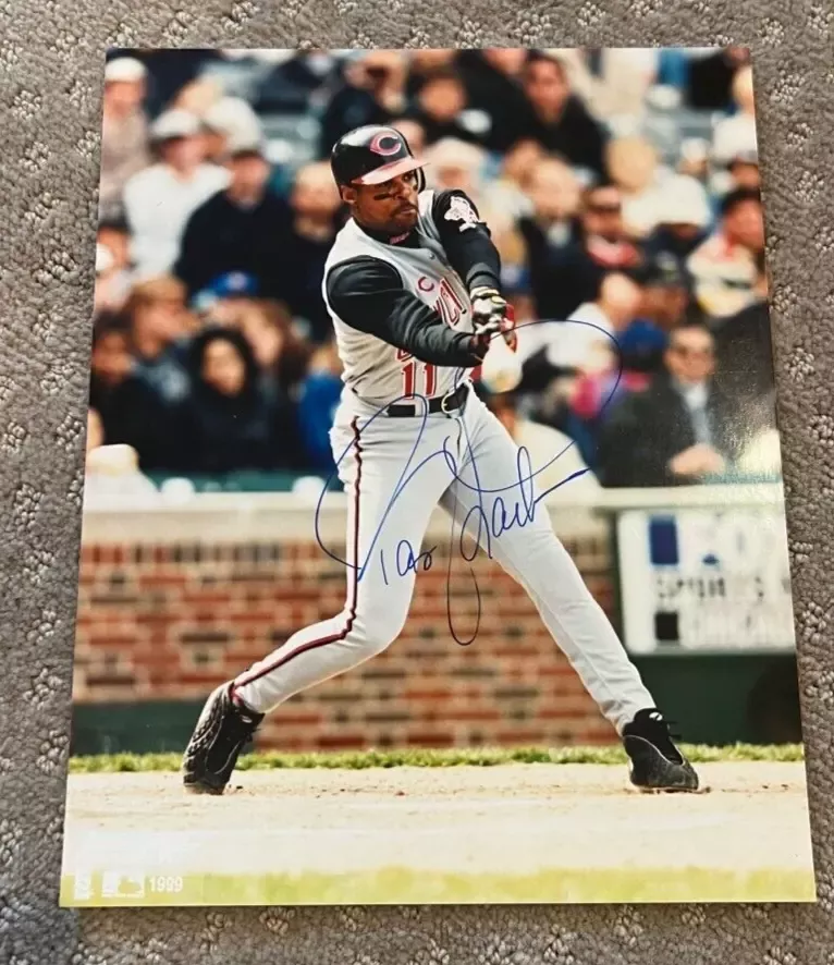 Barry Larkin signed autographed Cincinnati Reds Photo Hall of Fame ...