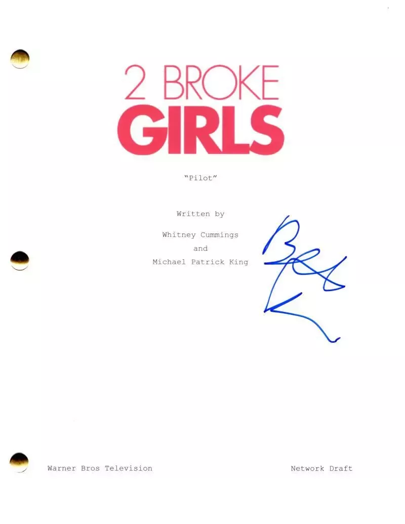 Beth Behrs Signed Autograph 2 Broke Girls Full Pilot Script Screenplay Caroline | Autographia