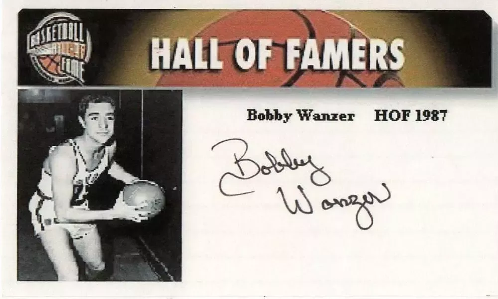 BOBBY WANZER SIGNED AUTOGRAPH - CUSTOM INDEX CARD - HALL OF FAME, SETON ...