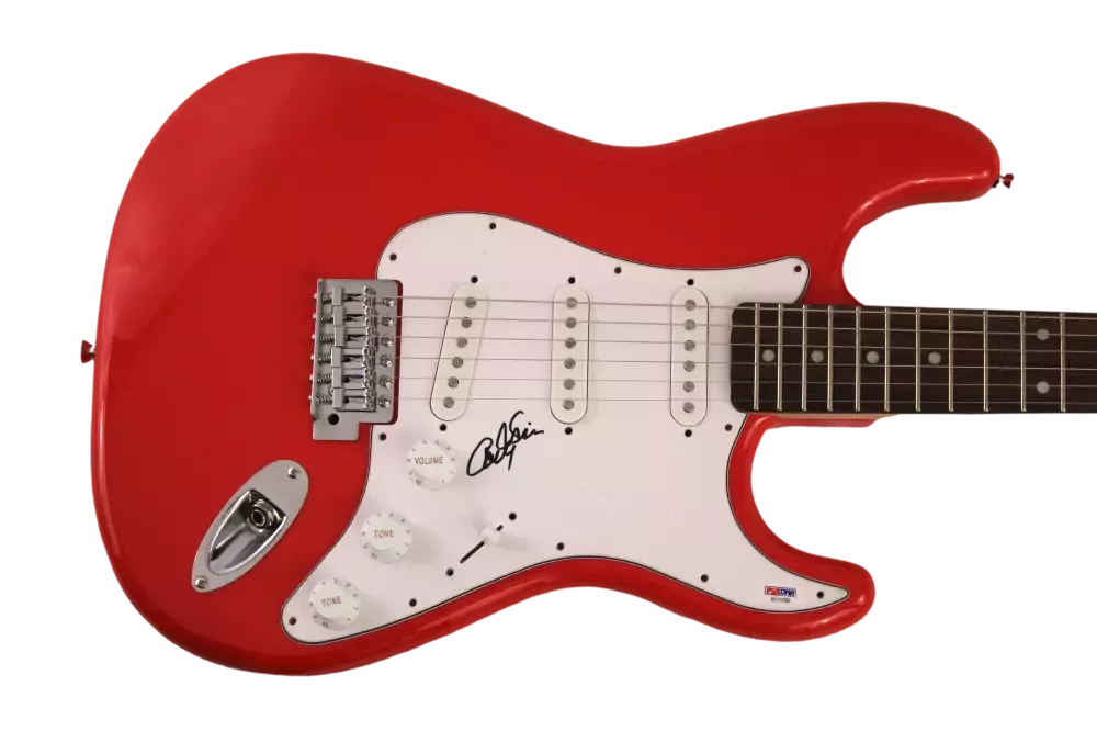CARLY SIMON SIGNED AUTOGRAPH FULL SIZE RED FENDER ELECTRIC GUITAR NO ...