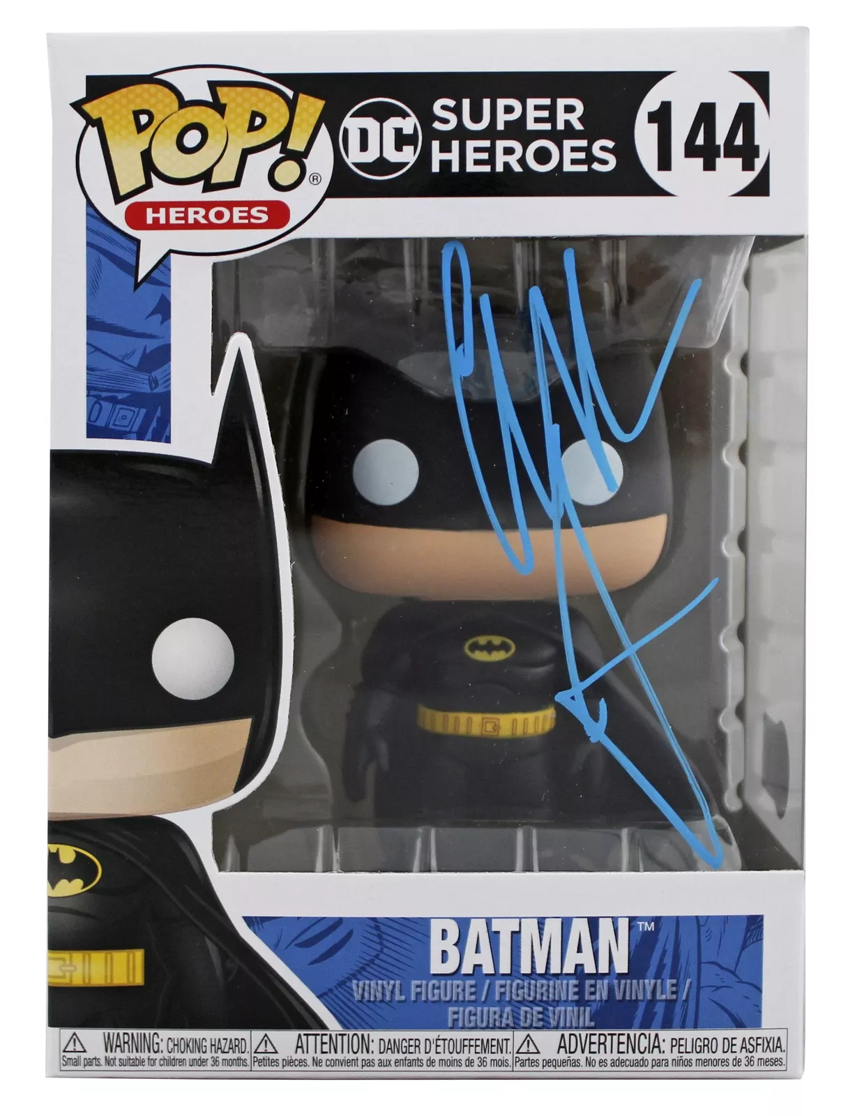 Christian Bale Batman Begins Signed DC #144 Batman Funko Pop Vinyl ...