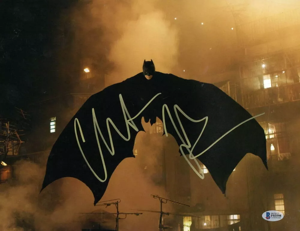 CHRISTIAN BALE SIGNED 11X14 PHOTO THE DARK KNIGHT BATMAN AUTOGRAPH ...