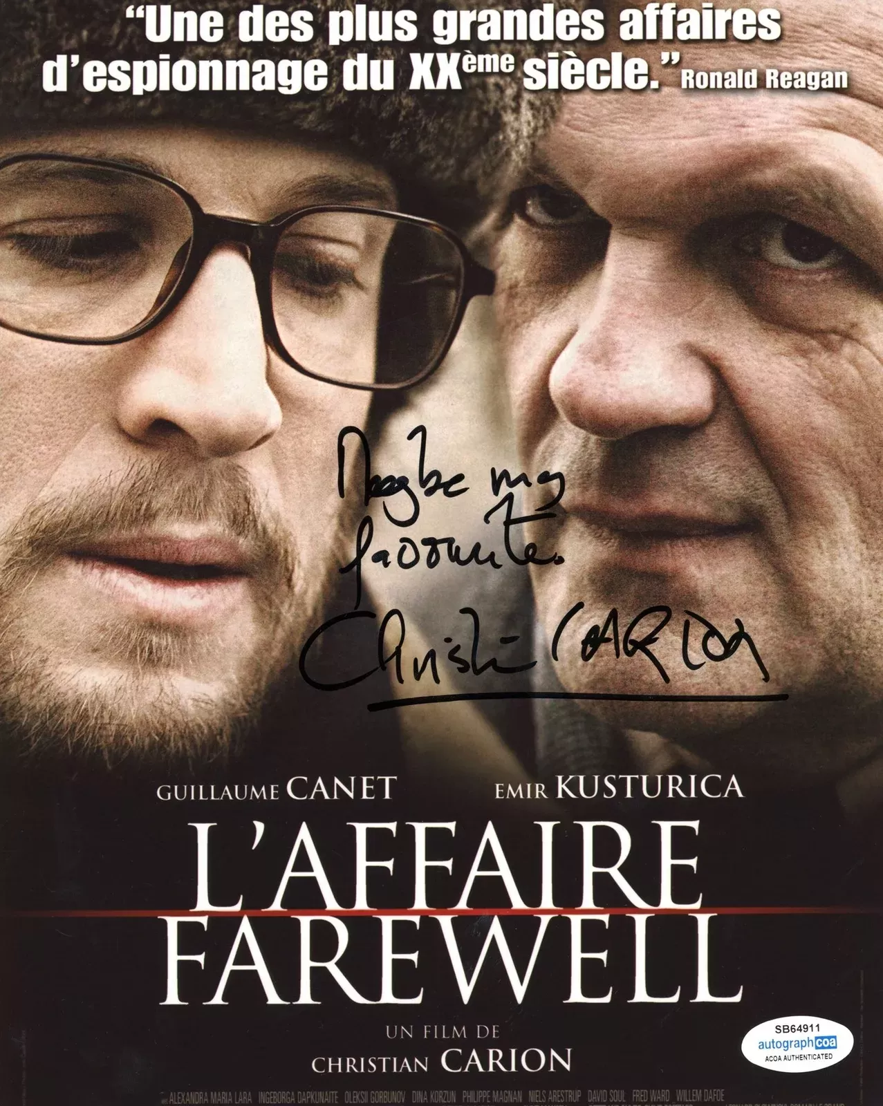 CHRISTIAN CARION SIGNED L'AFFAIRE FAREWELL 8X10 PHOTO ACOA | Autographia