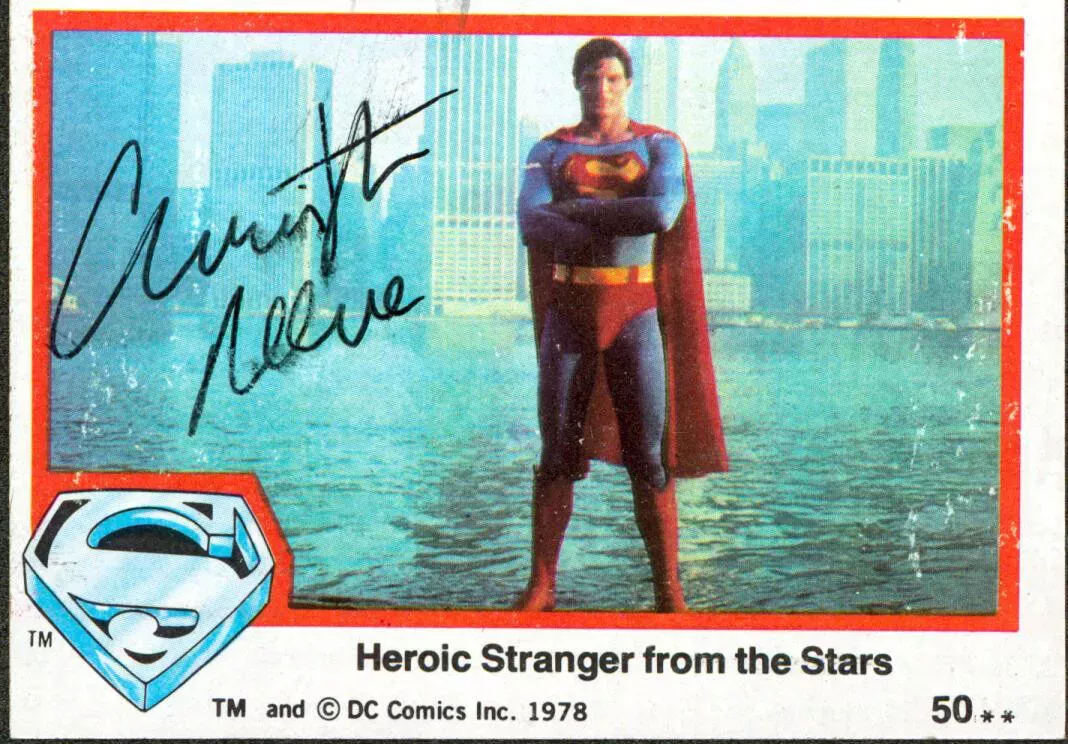 Christopher Reeve Superman Signed 1978 Topps Superman #50 Card BAS # ...
