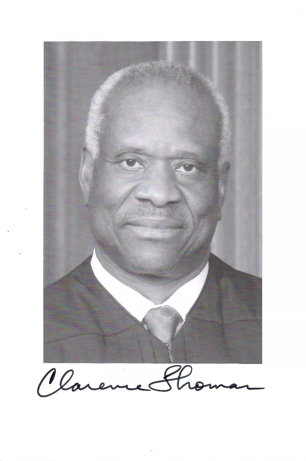 CLARENCE THOMAS HAND SIGNED 6x9 PHOTO+COA SUPREME COURT JUSTICE ...