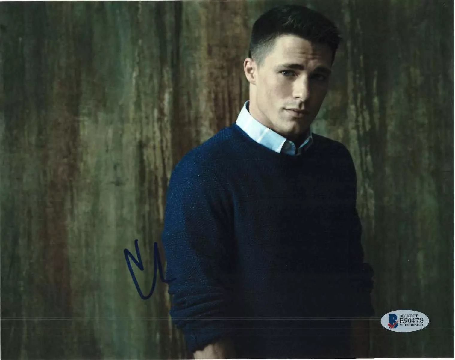 COLTON HAYNES SIGNED 8X10 PHOTO ARROW ARSENAL BECKETT BAS AUTOGRAPH ...
