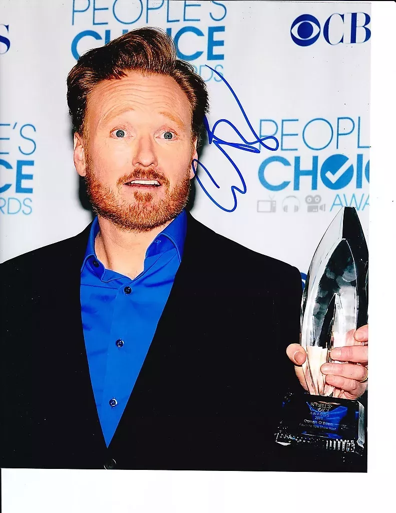 CONAN OBRIEN SIGNED PEOPLE'S CHOICE AWARD 8X10 Collectible Memorabilia ...