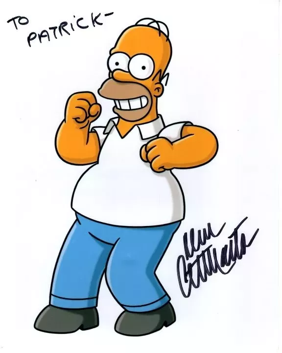 DAN CASTELLANETA Signed 8x10 THE SIMPSONS HOMER Photograph - To Patrick ...