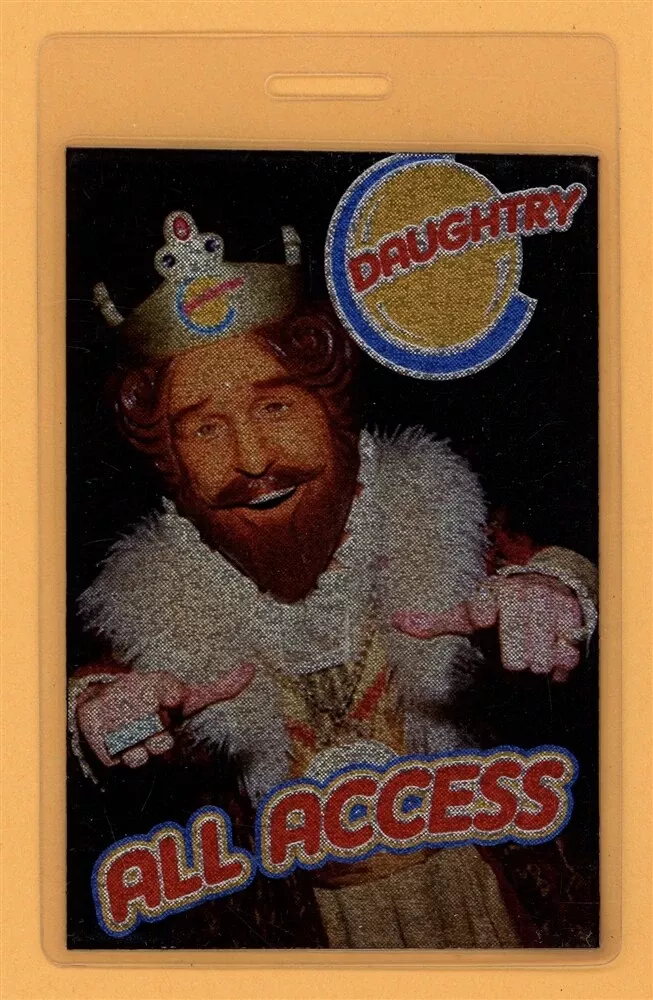 Daughtry 2000 Tour All Access Laminated Backstage Pass - American Idol ...