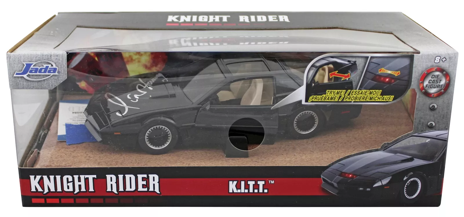 David Hasselhoff Knight Rider Signed 1:24 Die Cast Metal K.I.T.T. BAS ...