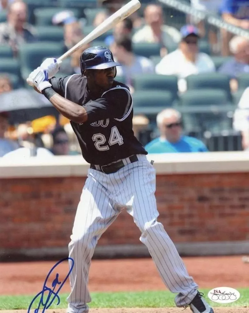 DEXTER FOWLER COLORADO ROCKIES SIGNED 8X10 PHOTO W/ JSA SOA | Autographia