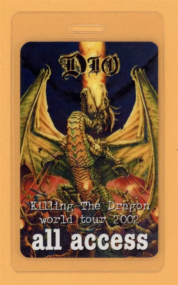 DIO 2002 Killing The Dragon Tour All Access Laminated Backstage Pass ...