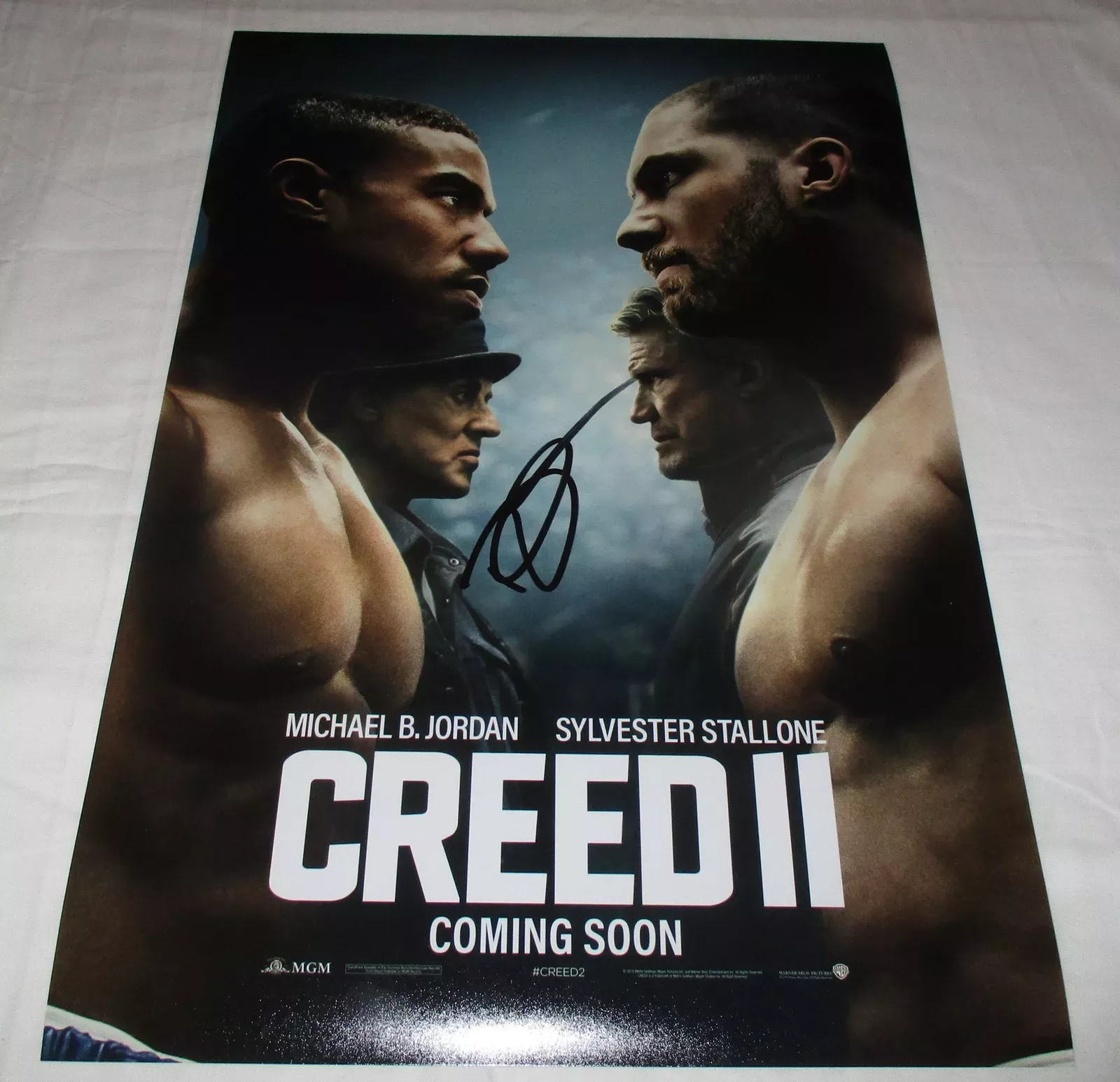 DOLPH LUNDGREN SIGNED CREED II 12X18 MOVIE POSTER | Autographia