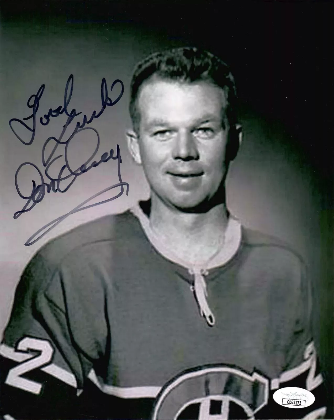 DON CHERRY HAND SIGNED 8x10 PHOTO YOUNG POSE WITH MONTREAL CANADIENS ...