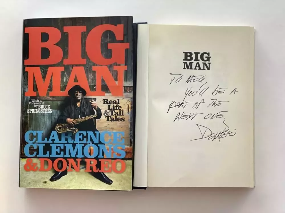 DON REO SIGNED AUTOGRAPH "BIG MAN" BOOK W/ CLARENCE CLEMONS - BRUCE ...