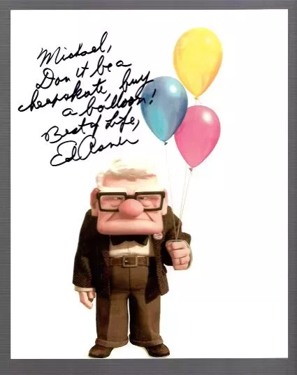 ED ASNER HAND SIGNED 8x10 PHOTO+COA CARL FROM UP WITH BALLOONS TO ...