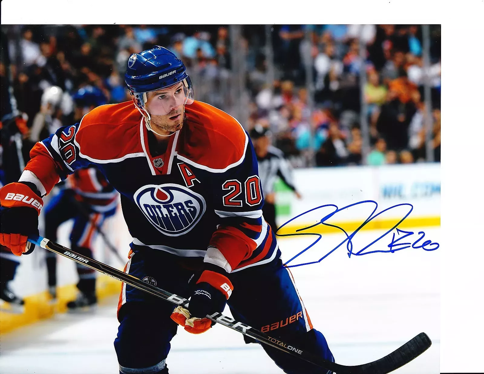 EDMONTON OILERS ERIC BELANGER SIGNED SKATING 8X10 Collectible ...