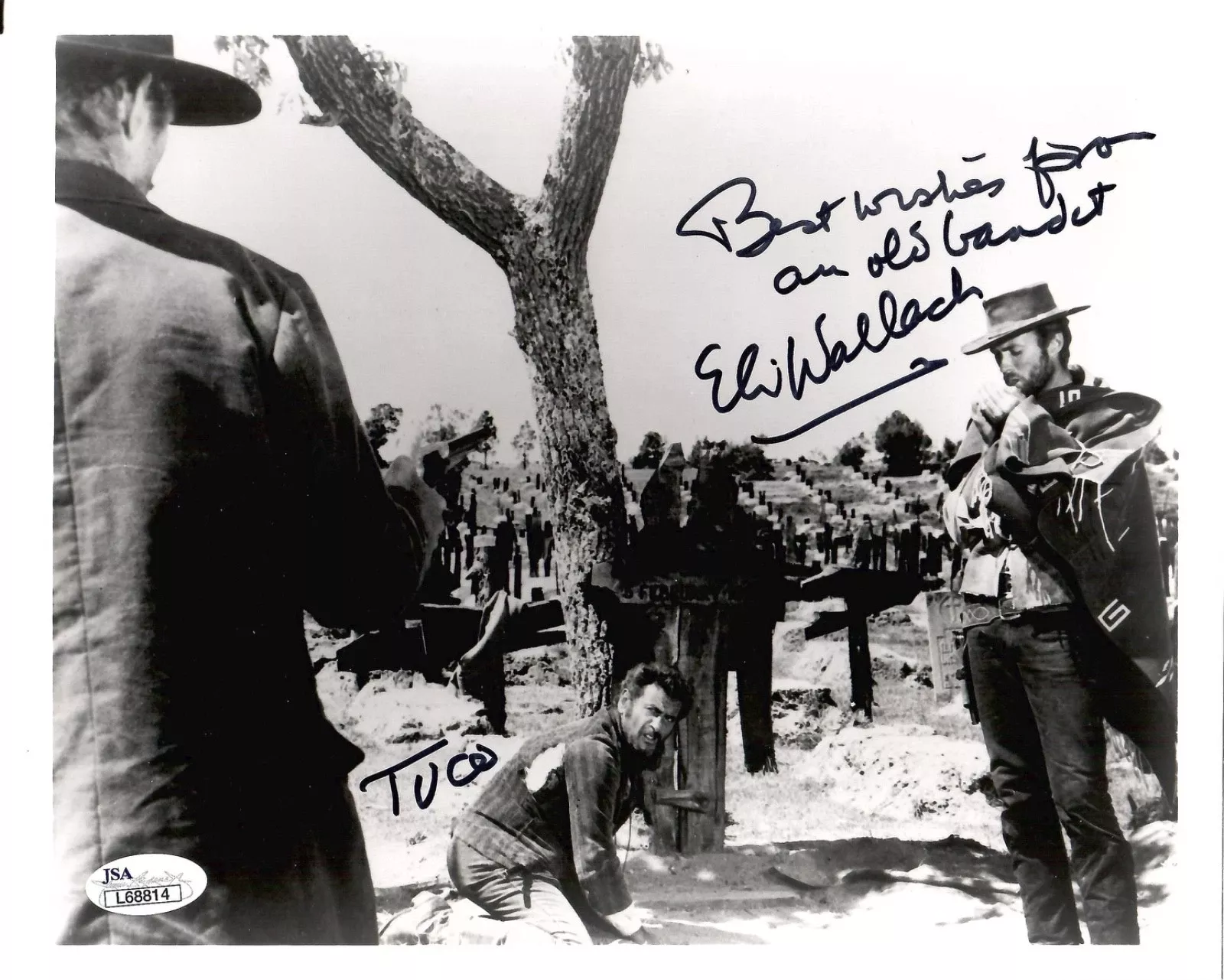 ELI WALLACH HAND SIGNED 8x10 PHOTO BEST POSE FROM GOOD BAD AND UGLY JSA ...