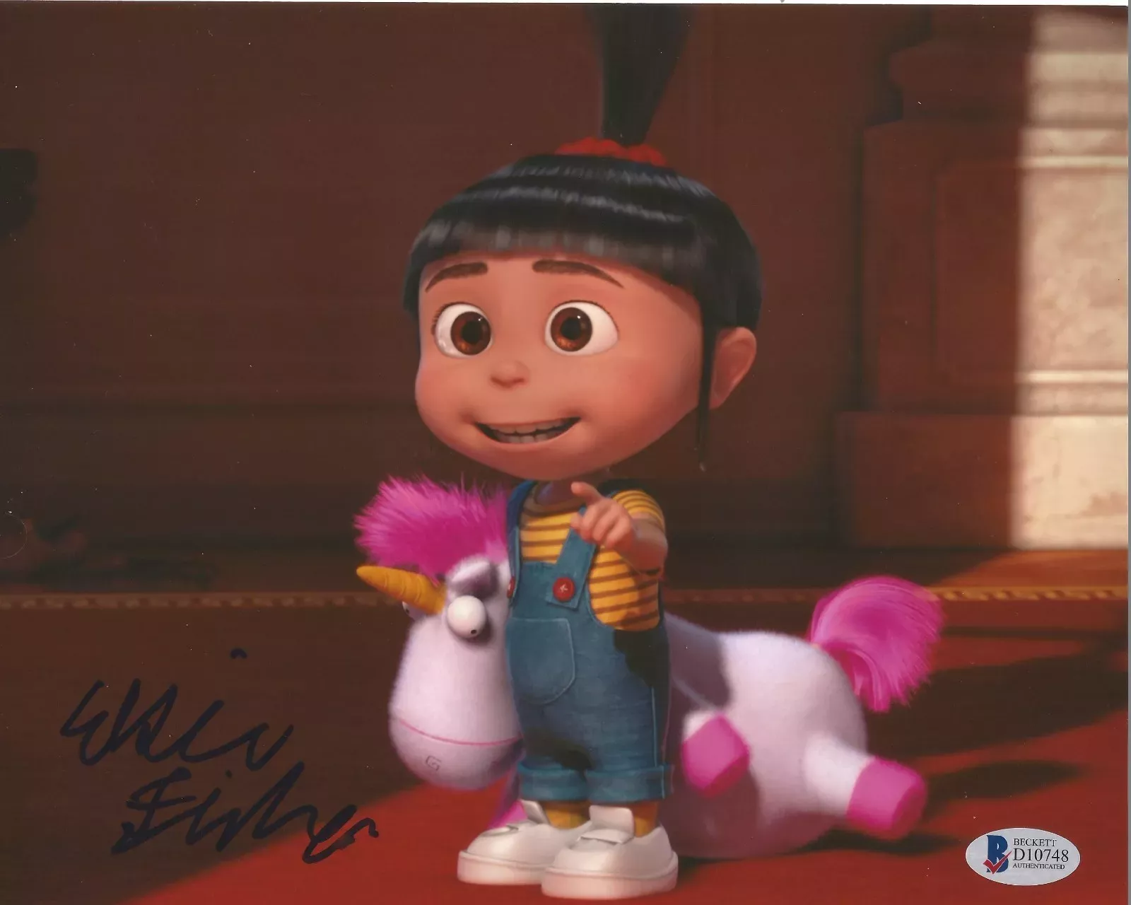 ELSIE FISHER AUTOGRAPHED SINGED DESPICABLE ME ANGES BAS COA 8X10 PHOTO ...